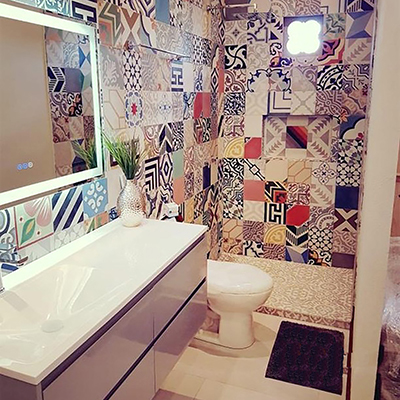 Patchwork 8x8 Colors - Cement Tiles in Stock by Original Mission Tile