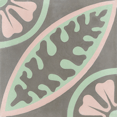 Alpine Rose Charcoal 01 - Cement Tiles in Stock by Original Mission Tile