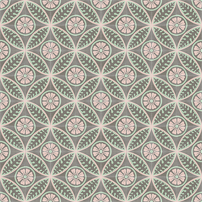 Alpine Rose Charcoal 01 - Cement Tiles in Stock by Original Mission Tile
