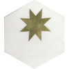 Hex Star White Brass 04 - Large - Cement Tiles in Stock by Original ...