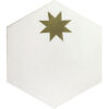 Hex Star White Brass 04 - Large - Cement Tiles in Stock by Original ...